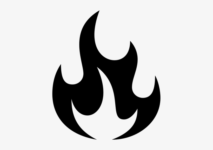 This Ape's On Fire - Black And White Fire Png - 417x500 PNG Download ...