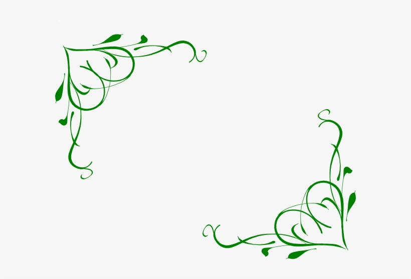 Corner Design Green Png - 600x477 PNG Download - PNGkit