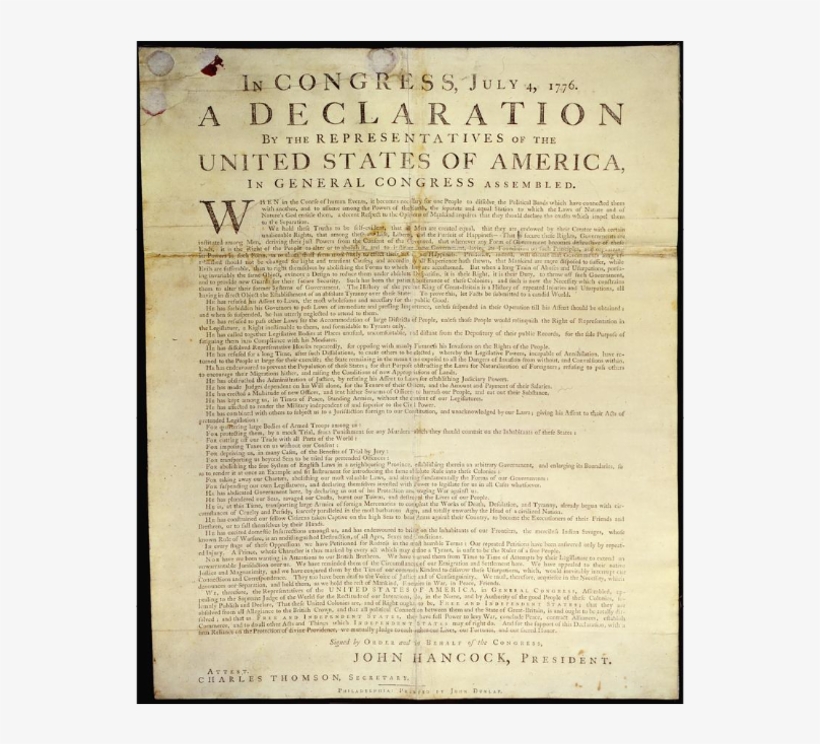 The Dunlap Broadside - Declaration Of Independence Png Transparent ...