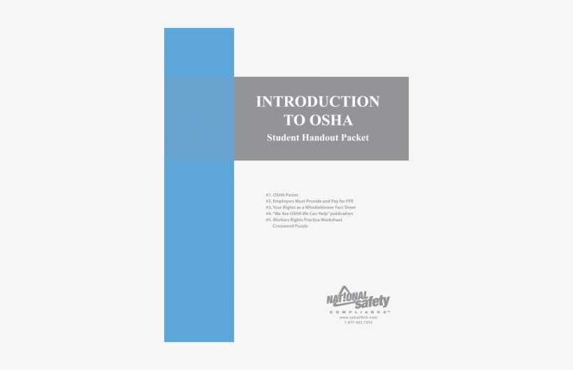 Download Transparent Introduction To Osha: Student Handout Packet [book ...
