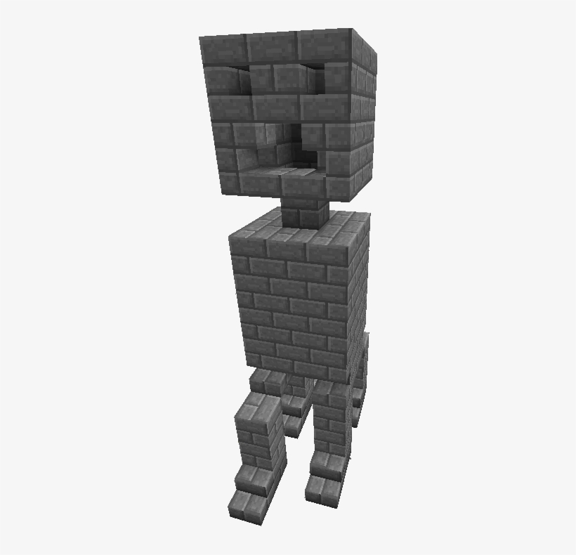 Stone Brick Creeper-full 3d 1 - Minecraft - 255x710 PNG Download - PNGkit