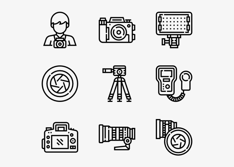 Camera And Accessories - Design Icons - 600x564 PNG Download - PNGkit