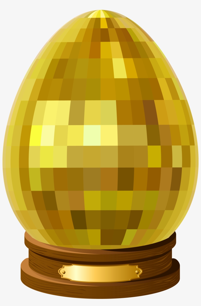 Big Golden Easter Egg On A White Background Stock Illustration - Golden ...