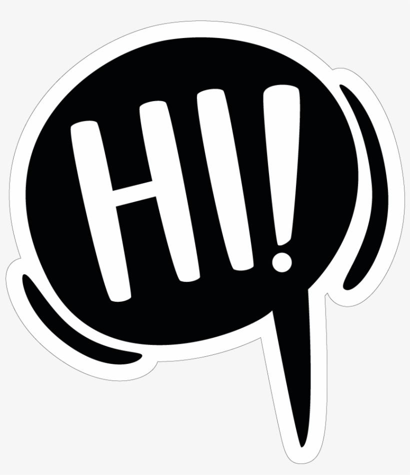 Collection Expressions - Hi - Hi Sticker - 1000x1000 PNG Download - PNGkit