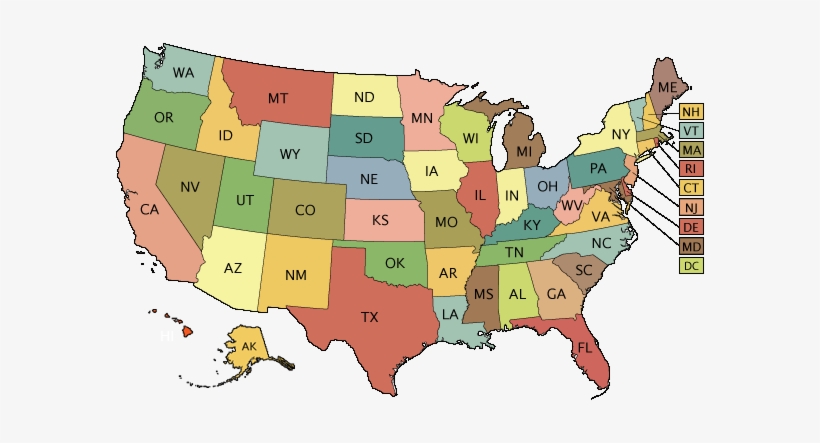 Map - Us Rv Map - 594x363 PNG Download - PNGkit