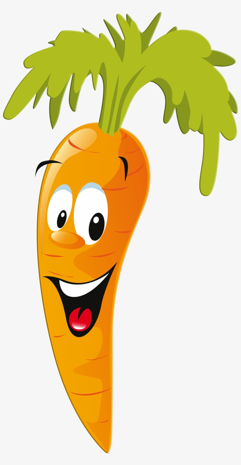 Food Clipart Carrot - Carrot Clipart With Face - 1761x3310 PNG Download ...