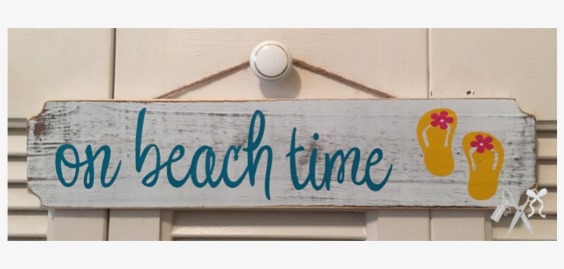 Distressed Beach Wooden Sign - Banner - 800x800 PNG Download - PNGkit