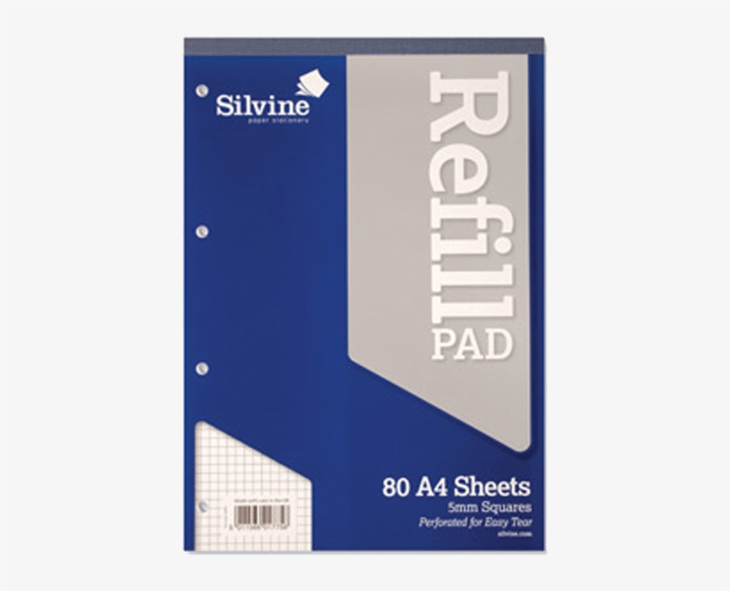 Refil-pads - Silvine A4 Refill Pad - Lined - 600x600 PNG Download - PNGkit