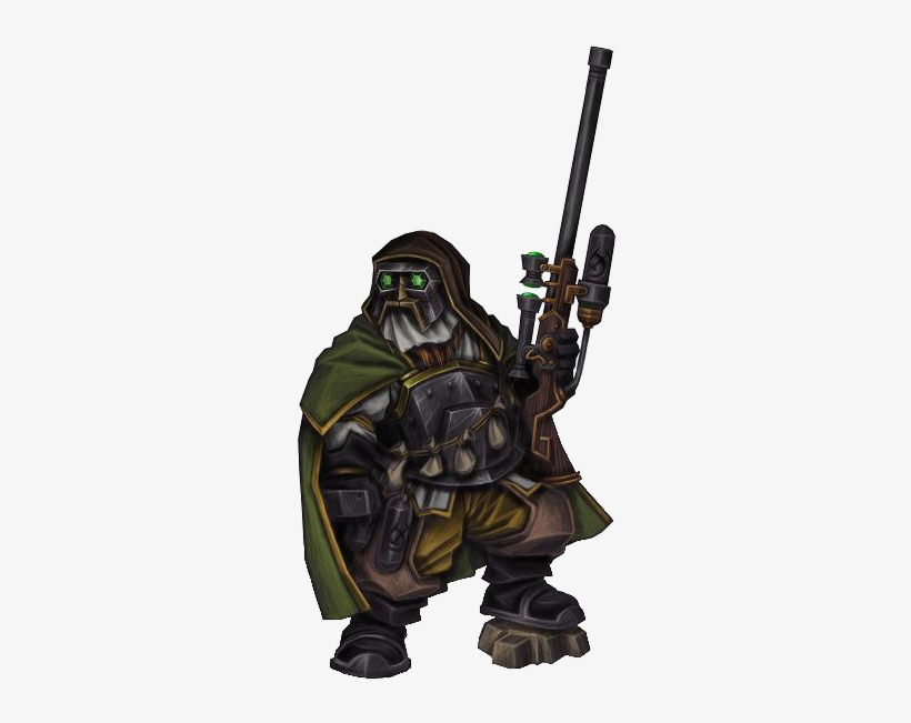 Sniper Conclave - D&d Dwarf Dark Skin - 300x584 PNG Download - PNGkit