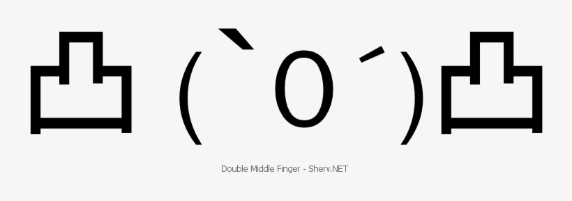 Double Middle Finger Text Emoticon - Text Art Middle Finger - 823x217 ...