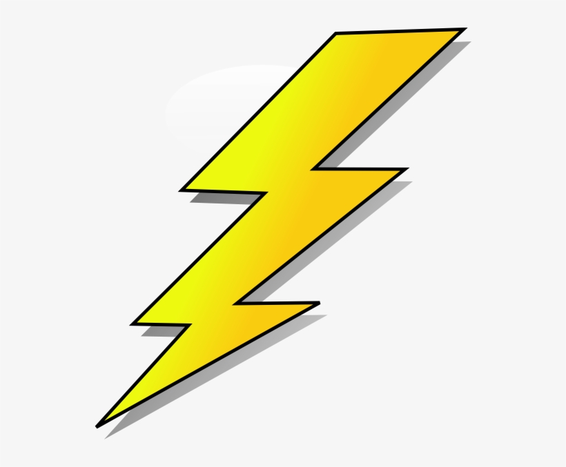 Lightening Clip Art At Clker - Cartoon Lightning Bolt Png - 546x597 PNG ...