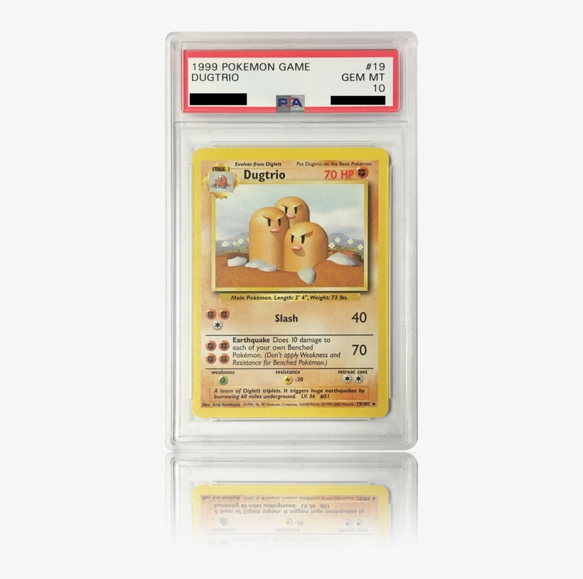 Psa 10 4th Print Dugtrio 19/102 - Pokemon Card - 498x937 PNG Download ...