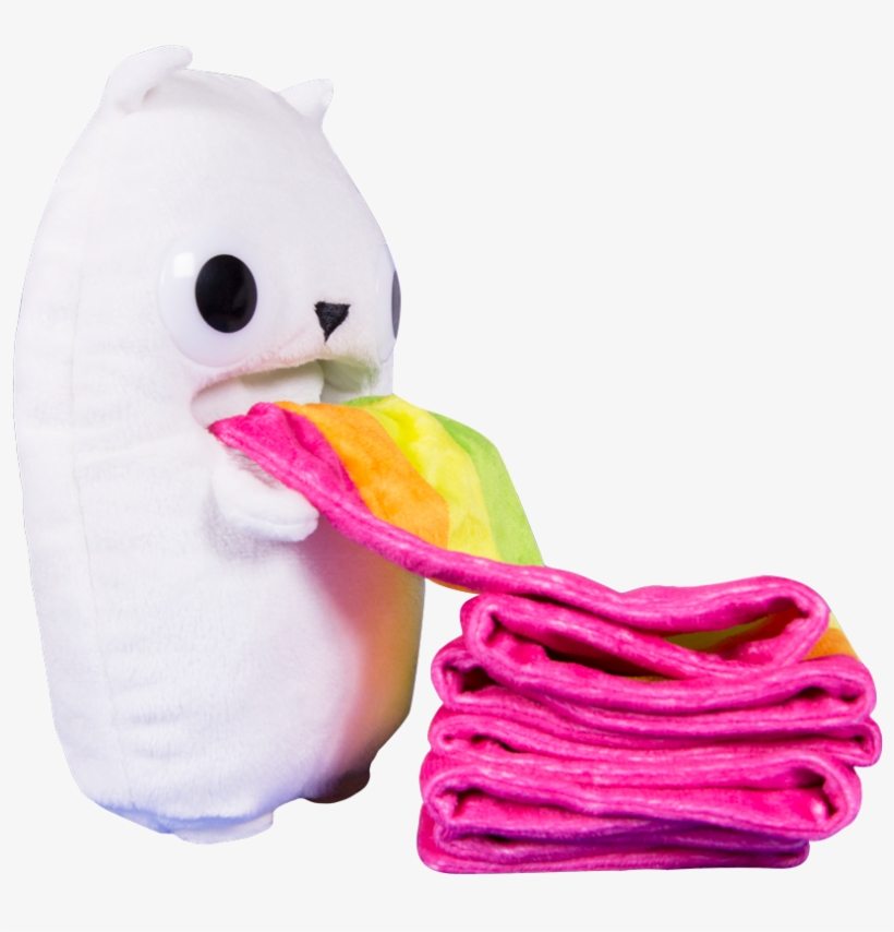 Rainbow-ralphing Cat Plush Scarf From Exploding Kittens - Exploding ...