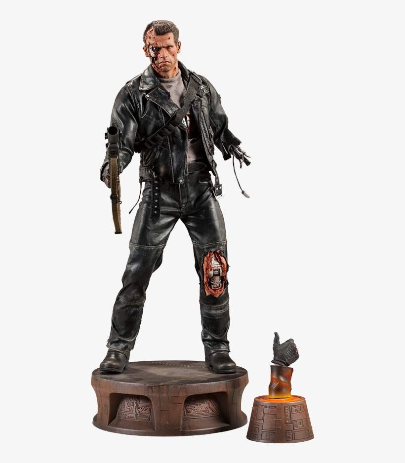 800 Terminator Battle Damaged Premium Format™ Figure - T:800 Terminator ...