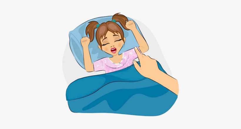 Girl Screaming While Sleep - Girl Sleeping Png Cartoon - 400x362 PNG ...