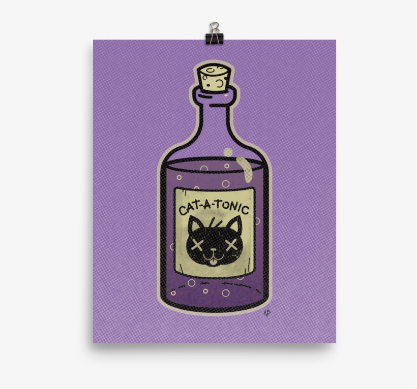 Cat A Tonic Poison Bottle - 1000x1000 PNG Download - PNGkit