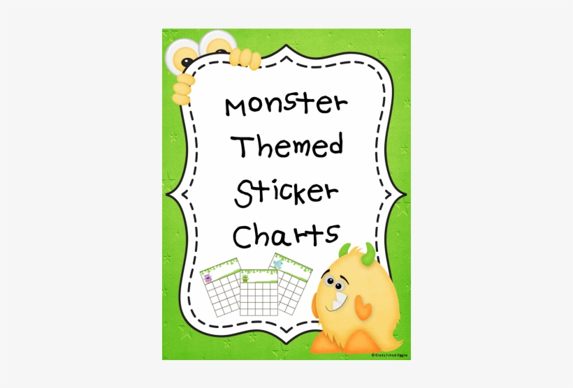 Cute Monster Themed Sticker Charts - Naraya - 475x475 PNG Download - PNGkit