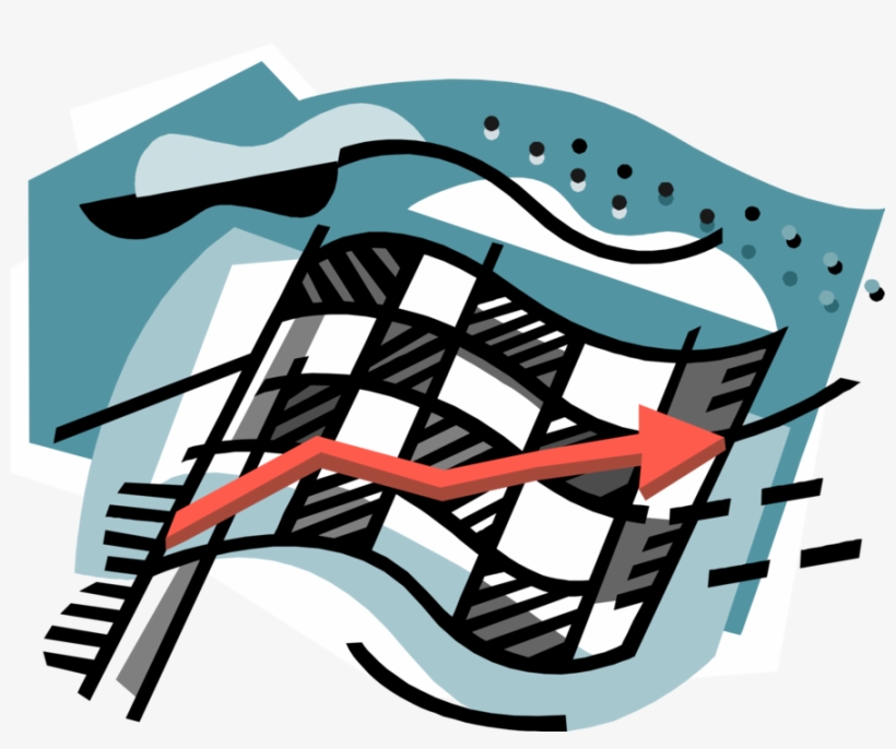 Vector Illustration Of Checkered Or Chequered Flag - Graphic Design ...