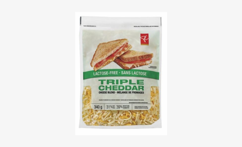 Pc Lactose-free Triple Cheddar Shredded Cheese Blend - Pc Lactose Free ...