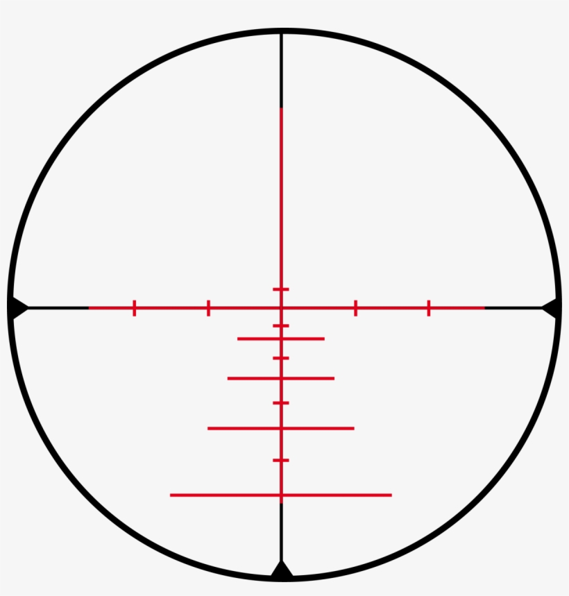 This Unique Reticle Provides Aim Points Out To 550 - Circle - 1200x1199 ...