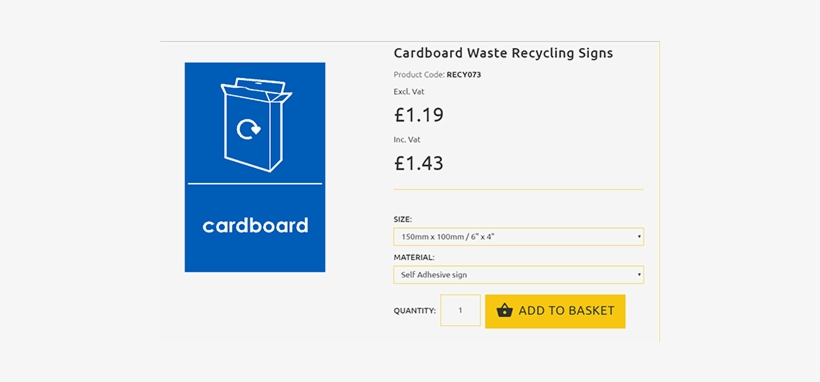 Cardboard Waste Recycling Sign - 500x397 PNG Download - PNGkit
