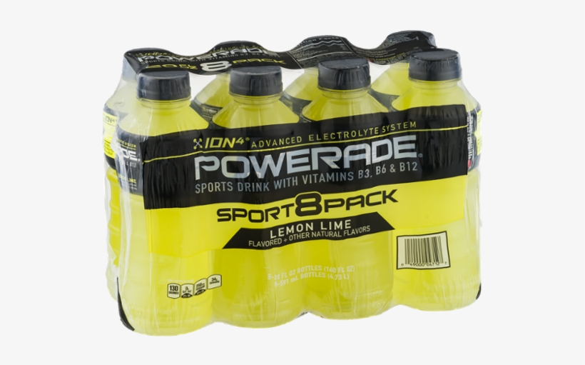 Powerade Lemon Lime Sports Drink 20 Oz Plastic Bottles - 600x600 PNG ...