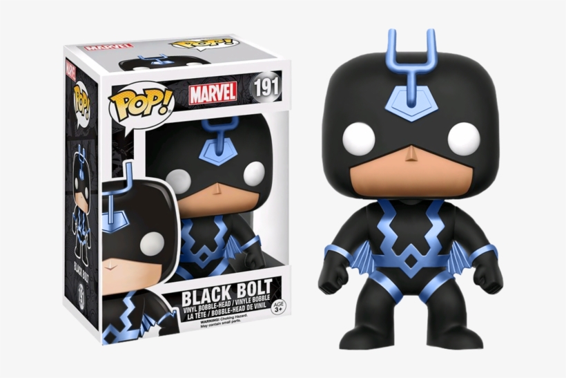 Black Bolt Blue Pop - Black Bolt Funko Pop - 640x467 PNG Download - PNGkit