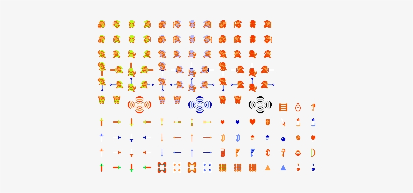 Link - Zelda 1 Sprite Sheet - 432x303 PNG Download - PNGkit