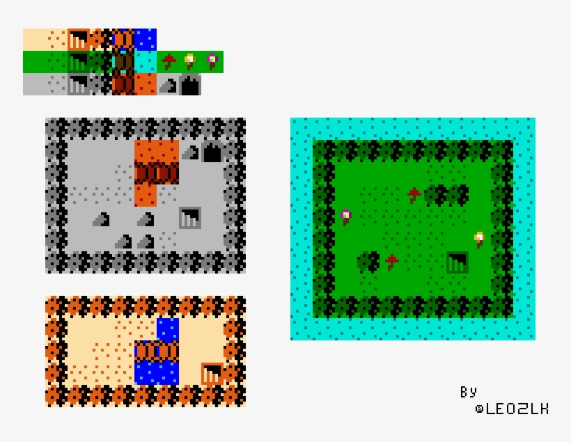 Download Transparent 8bit Zelda-like - Zelda 8 Bit Tileset - PNGkit