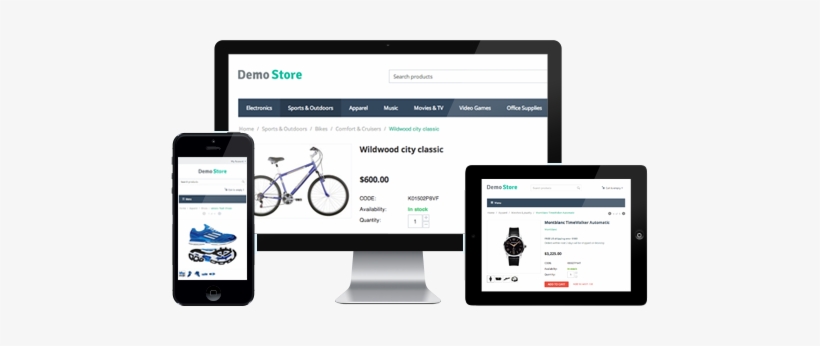 Ecommerce Storefront Software - Shopping Cart Responsive Design ...
