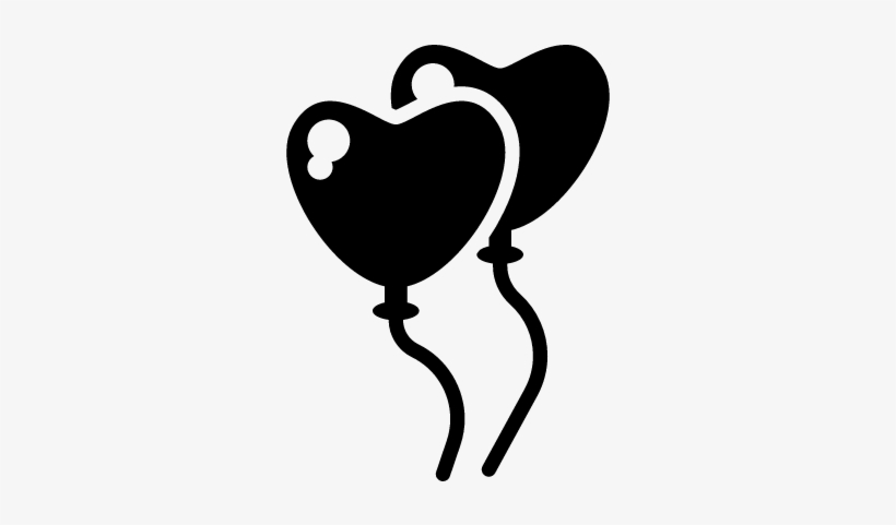 Two Heart Shaped Balloons Vector - Heart - 400x400 PNG Download - PNGkit