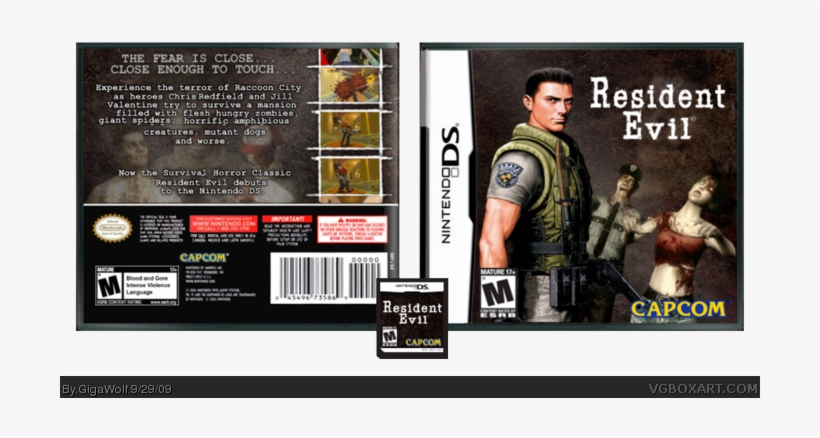 Resident Evil Ds Box Art Cover - Resident Evil Ds Cartridge - 700x442 ...