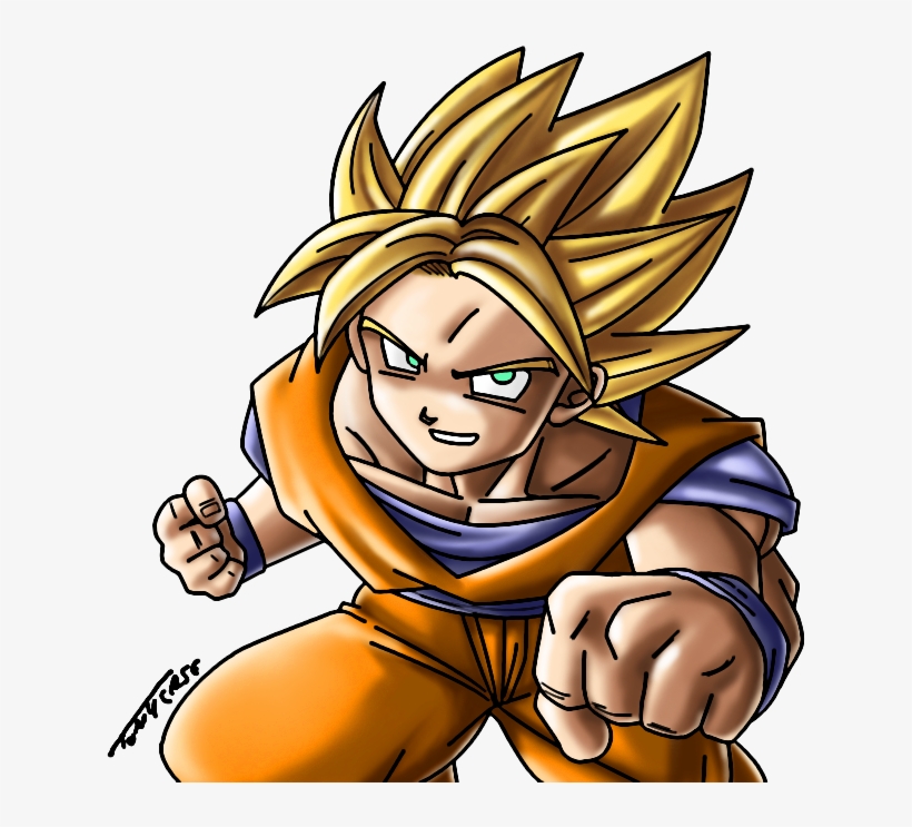 Goku Ssj - Autre Style - Cartoon - 678x692 PNG Download - PNGkit
