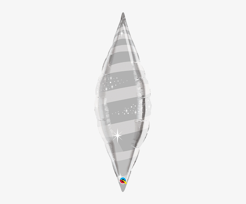 Download Transparent $4 - - 38" Silver Taper Swirl Foil Balloon - PNGkit