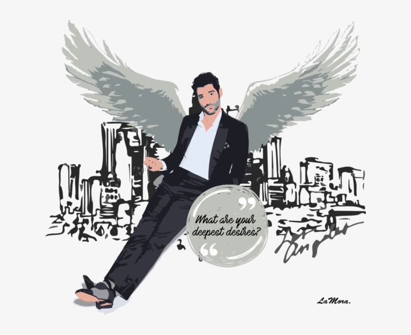 Lucifer Fan Art - Lucifer Serie Art - 640x590 PNG Download - PNGkit