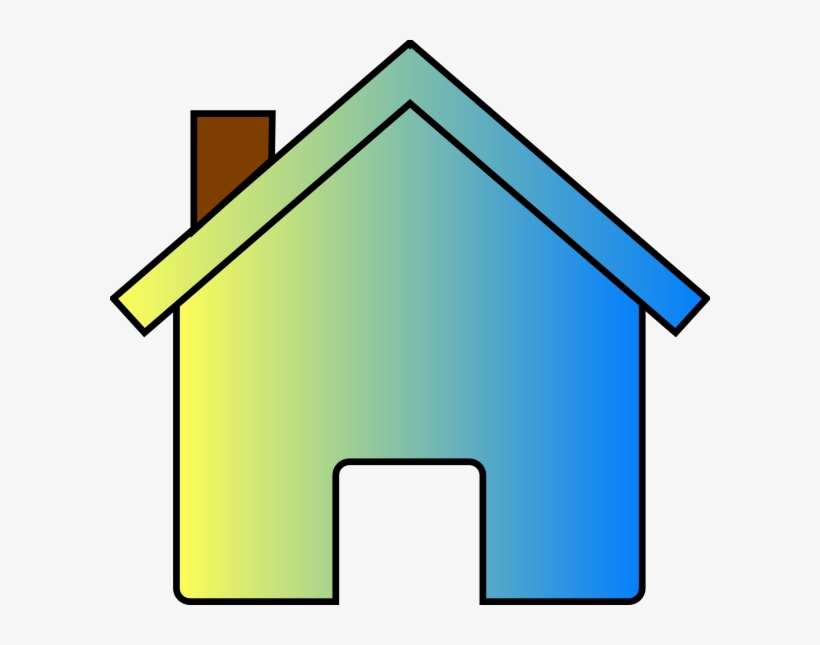 Download Transparent Yellow Blue Fade House 2 Clip Art At Clker - House ...