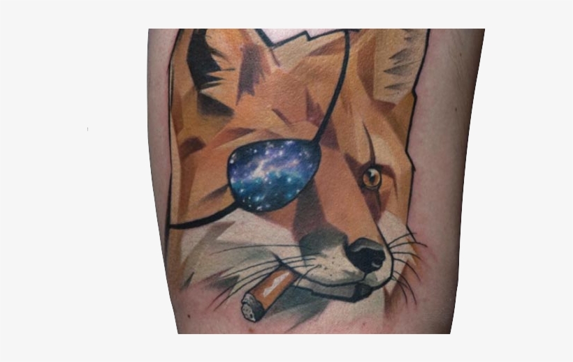 Geometric Fox Eyepatch Tattoo - Metal Gear Fox Tattoo - 635x438 PNG ...
