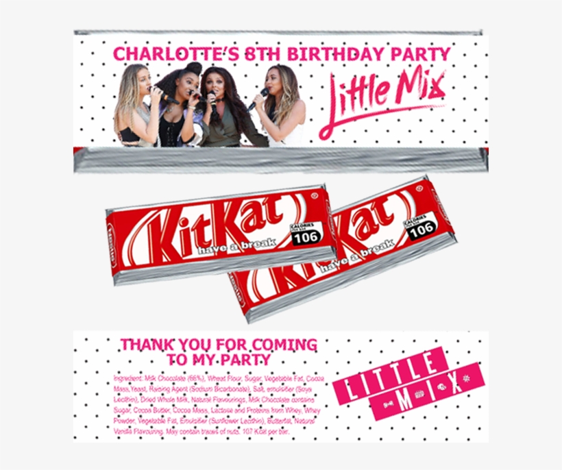 Little Mix Kitkat Wrappers - Kit Kat - 606x606 PNG Download - PNGkit
