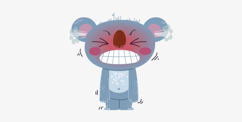 Ree Koala Emoji - Cartoon - 356x444 PNG Download - PNGkit