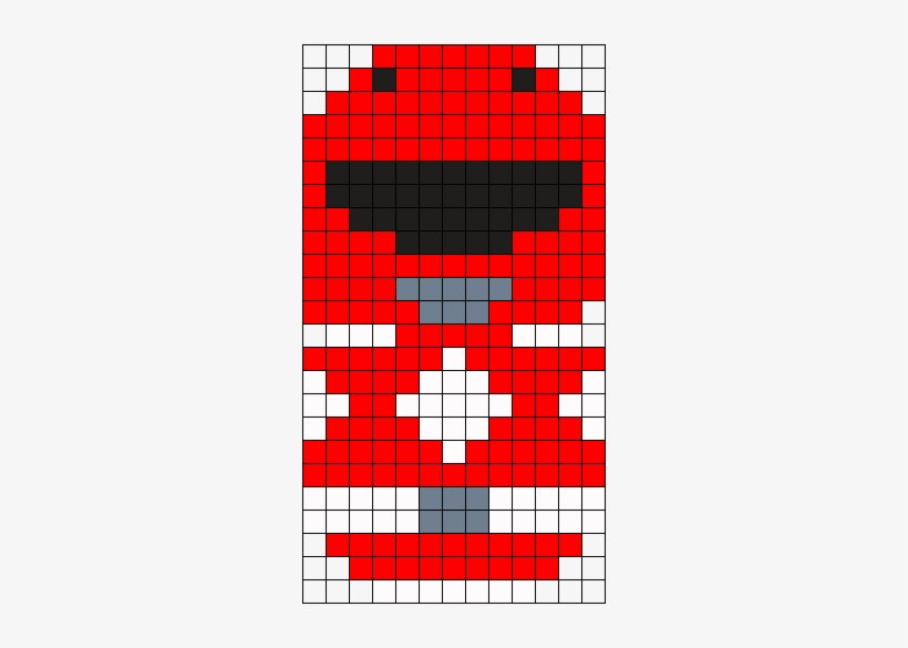 Red Ranger Perler Bead Pattern / Bead Sprite - Bead - 274x505 PNG ...