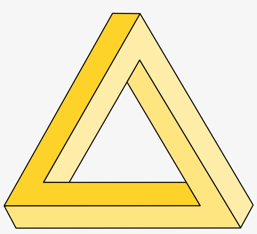 Penrose Triangle Illusion - Penrose Triangle Clear Background ...