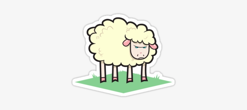 Angry Lamb Stickers By Aazealand - Sheep - 375x360 PNG Download - PNGkit