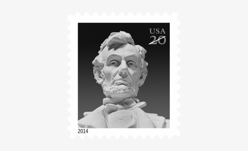Abraham Lincoln Memorial Statue, 20¢ - Lincoln Stamp - 375x421 PNG ...