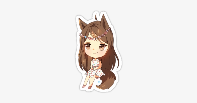 Download Transparent "chibi Flower Girl Sticker" Stickers By Oceanderp ...