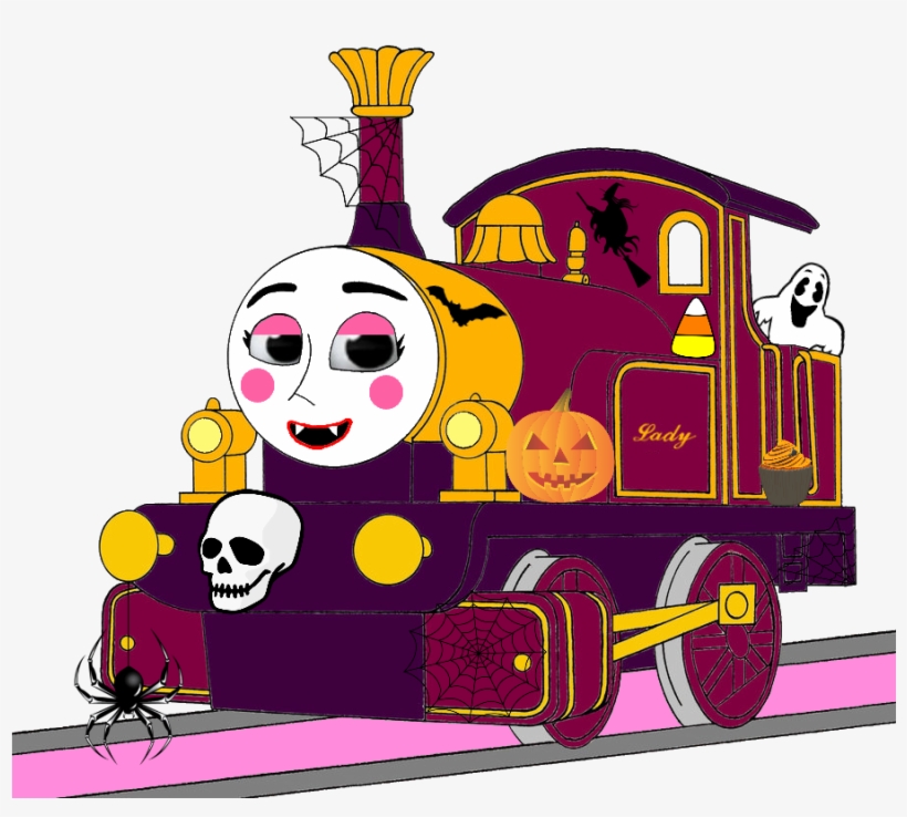 Lady With Halloween Decorations - Lady The Magical Engine Cgi - 900x783 ...