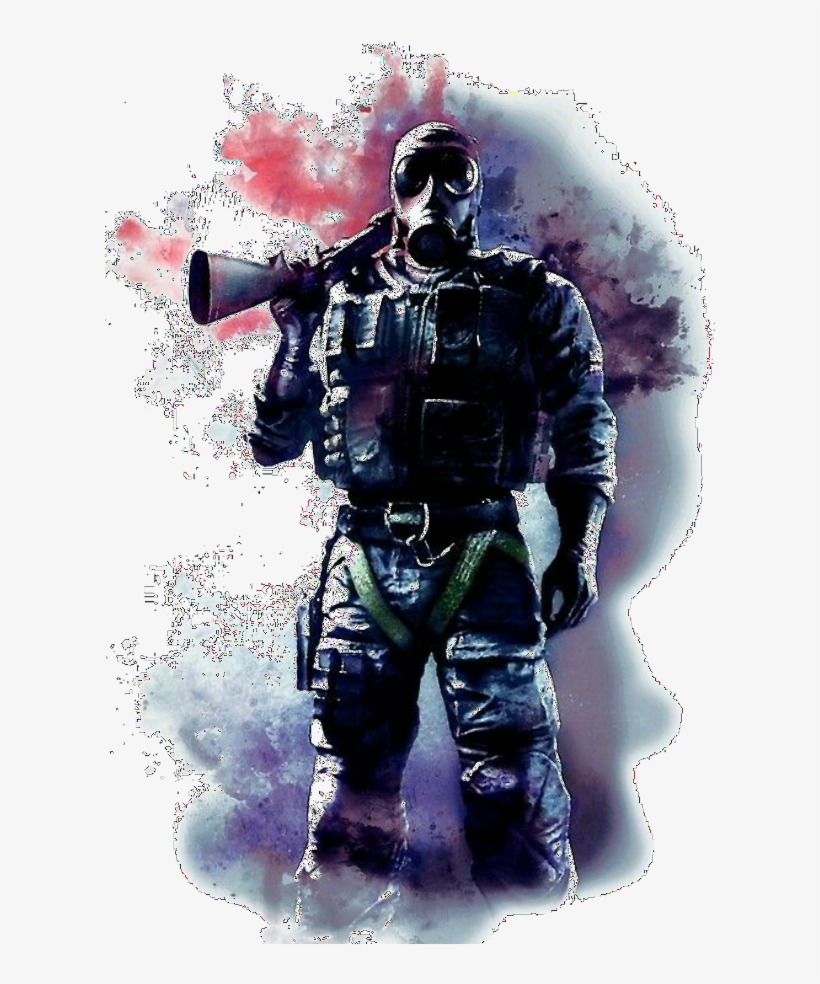 Model Image T Shirt - Smoke Rainbow Six Siege Art - 637x910 PNG ...