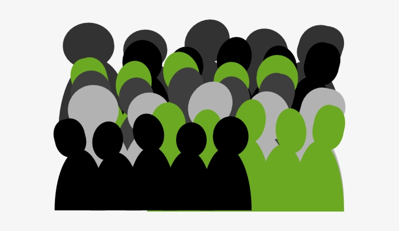 Gray, Black Crowd Clipart - 600x395 PNG Download - PNGkit