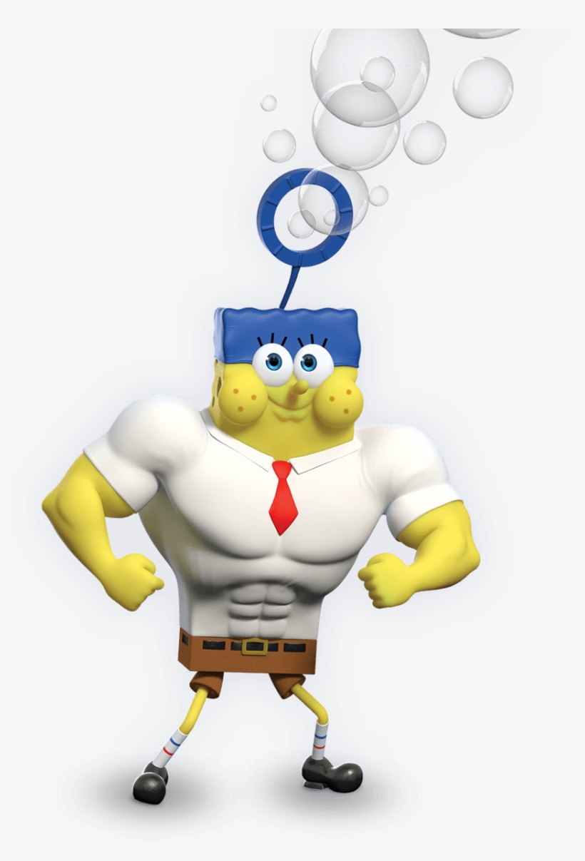 Invincibubble Spongebob - Spongebob Being A Superhero - 853x1215 PNG ...