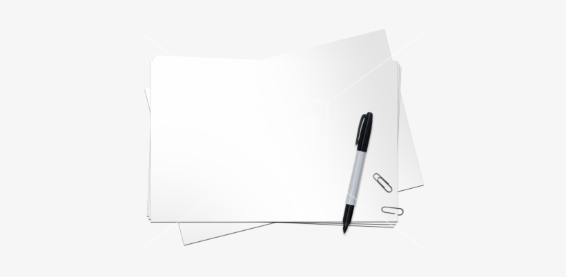 Paper And Pen Png - Paper With Pen Png - 550x403 PNG Download - PNGkit
