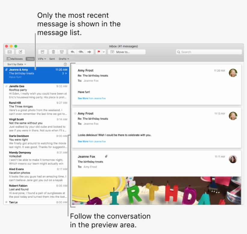 Only The Most Recent Message Of A Conversation Is Shown - Message ...
